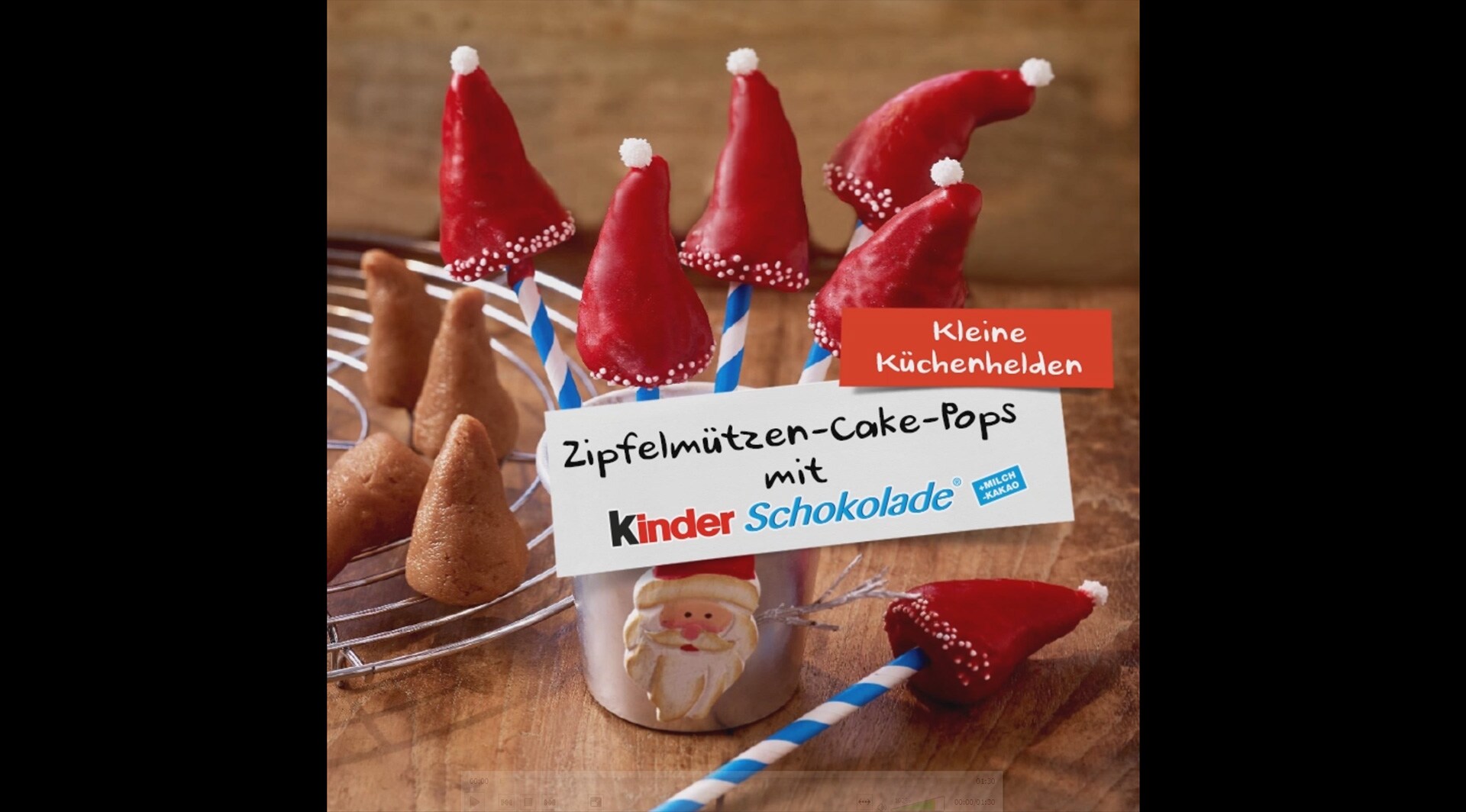 Zipfelmützen-Cake-Pops mit kinder Schokolade - kinder Deutschland