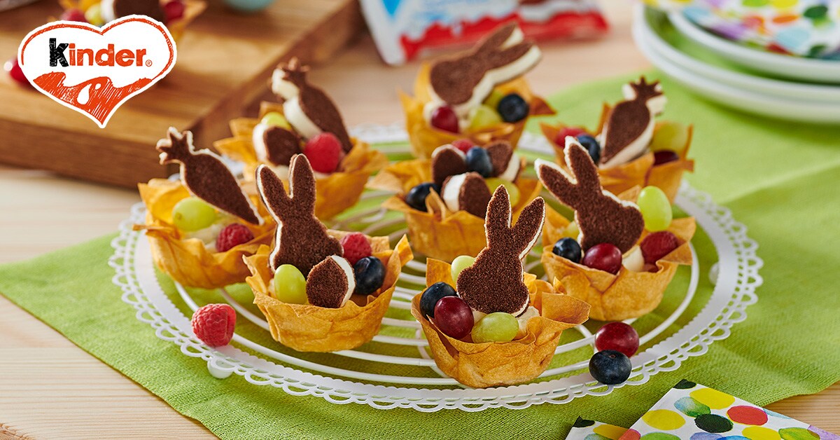 Knusper-Osterkörbchen mit Milch-Schnitte - kinder Deutschland