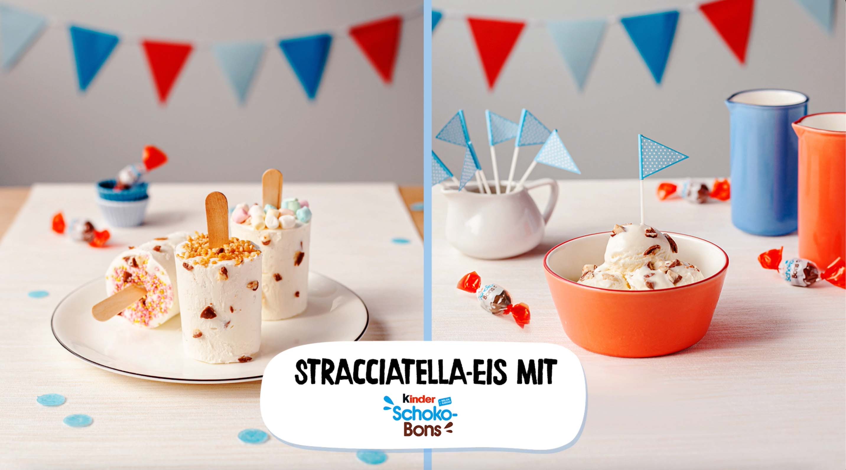 Stracciatella-Eis mit kinder Schoko-Bons - kinder Deutschland