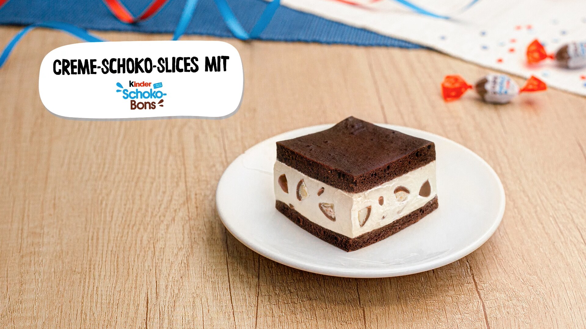 Creme-Schoko-Slices mit kinder Schoko-Bons - kinder Deutschland