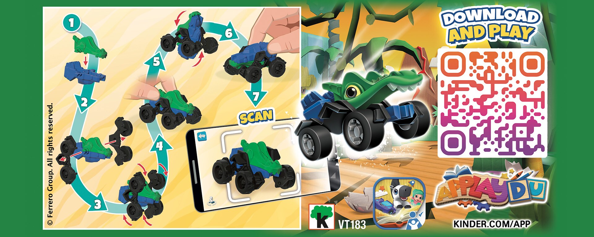 PRESS DOWN TRUCK'O SAURUS - Kinder Sorpresa - Kinder España